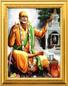 NDFRAME Sai baba photo Gold frame Religious Frame Price in India - Buy ...