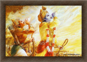 LAXENT Mahabharat Krishna Arjuna Wall Photo Frame –A3 Size (12x18) for ...