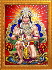 Sunframing Hanuman ji photo frame with laminated sheet . size [ 9x11 ...