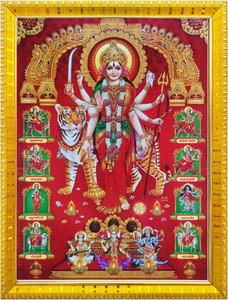 koshtak Durga Maa/Vaishno Devi/Nav Durga on Tiger Maa Kali, Saraswati ...