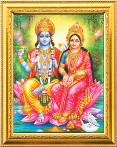 NDFRAME vishnu laxmi garuda Devi Devta photo frame with Laminated((6 ...