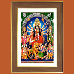 HitechMart Goddess Durga Maa Photo Frame 10x14 Inches Religious Frame ...