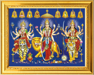 NDFRAME sherawali mata/DURGA MAA/ nav durga Photo Frame Laminated 9 ...