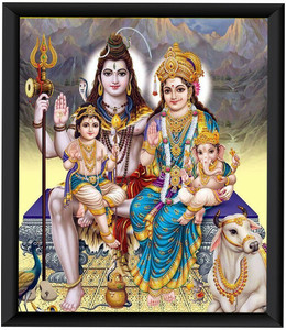 Zig Zag Lord Shiva & Family Big Large Size Religious Frame Price in ...
