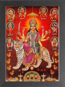 DECORPRINT DESIGN Durga Maa Nav Roop Photo Frame,Durga Maa Photo Frame ...