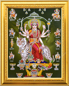 NDFRAME sherawali mata/DURGA MAA/ nav durga Photo Frame Laminated 9 ...