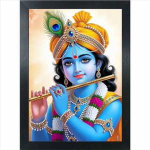 GAYATRIGRAPHICS Lord Shri Krishna Wooden Laminated Religious Frame ...