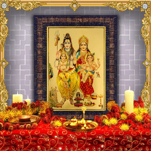 HAWAI Lord Shiva Parivaar, Parvathy Ganesh Murugan Gold Plated ...
