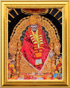 NDFRAME Sai baba photo Gold frame Religious Frame Price in India - Buy ...
