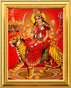 NDFRAME sherawali mata/DURGA MAA/ nav durga Photo Frame Laminated 9 ...