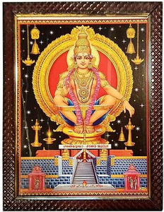 POOJA GHAR Sabarimala Ayyappa Bhagwan Photo Frame for Puja Room Temple ...