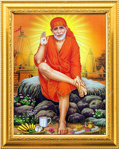 NDFRAME Sai baba photo Gold frame Religious Frame Price in India - Buy ...