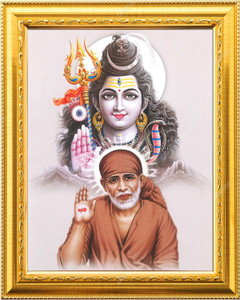 NDFRAME Sai baba photo Gold frame Religious Frame Price in India - Buy ...