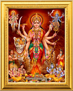 NDFRAME sherawali mata Durga Maa nav Durga photo Frame with Laminated9 ...