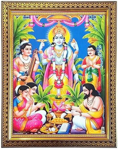 POOJA GHAR Shree Satyanarayana Religious Frame Price in India - Buy ...