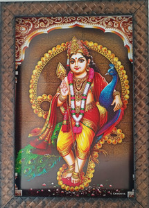 VGS MARKETINGS Lord Murugan With Mayil Vaaganam Religious Frame Price ...