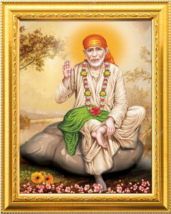 NDFRAME Sai baba photo Gold frame Religious Frame Price in India - Buy ...
