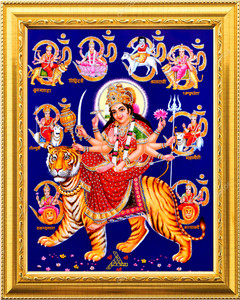 NDFRAME sherawali mata Durga Maa nav Durga photo Frame with Laminated9 ...