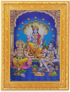 BM Traders Bhrama Vishnu Shiva Religious Frame Price in India - Buy BM ...