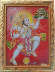 Anju Rani Hanuman JI Photo With Frame Religious Frame Price in India ...