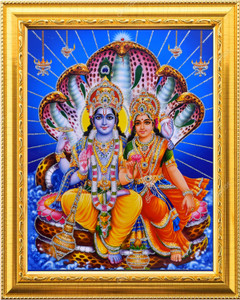 NDFRAME vishnu laxmi garuda Devi Devta photo frame with Laminated((6 ...