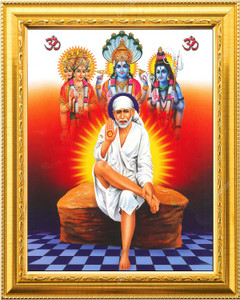 NDFRAME Sai baba photo Gold frame Religious Frame Price in India - Buy ...
