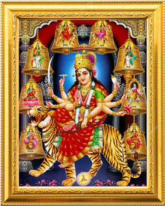 NDFRAME sherawali mata Durga Maa nav Durga photo Frame with Laminated9 ...