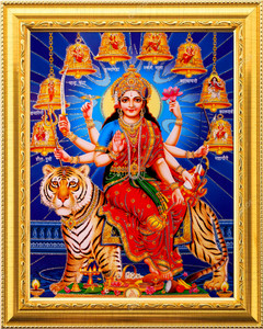 NDFRAME sherawali mata/DURGA MAA/ nav durga Photo Frame Laminated 9 ...