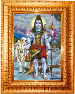 HitechMart Lord Shiva Golden Designer Photo Frame Religious Frame Price ...