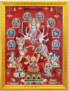 koshtak Durga Maa/Vaishno Devi/Nav Durga on Tiger Maa Kali, Saraswati ...