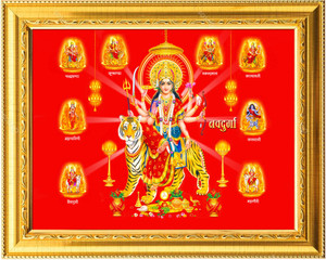 NDFRAME sherawali mata Durga Maa nav Durga photo Frame with Laminated9 ...