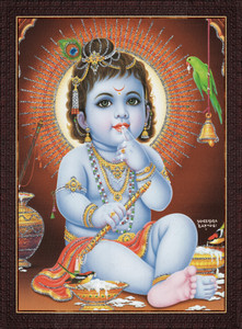 craftery BAL Krishna Krishna Bal Roop Bal Gopal Religious Frame Price ...
