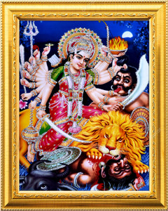 NDFRAME Mahishasur Mardini / sherawali mata / Nav Durga photo Religious ...