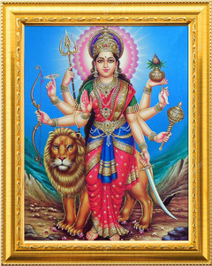 NDFRAME herawali mata/DURGA MAA/ nav durga Photo Frame Laminated 9.5x11 ...