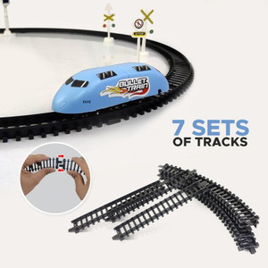 lavilok New Fast Speed Blue Bullet Metro Track Train Set (Multicolor ...