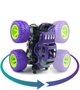 SAFESEED Mini Monster Truck Friction Powered Cars Toys, 360° Stunt 4wd ...
