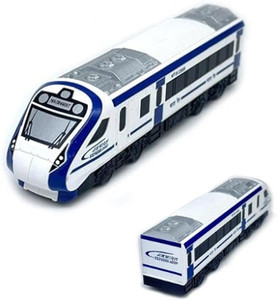 rjtoys Nav Bharat Blue Express Toy Train Pull Back Toy with Smooth ...