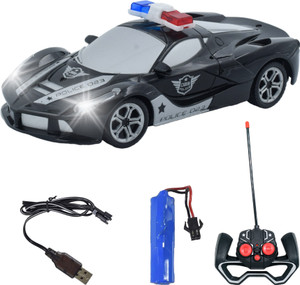 WISHKEY Plastic Remote Control Police Car, Battery Operated Remote ...