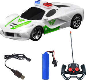 WISHKEY Rechargeable Remote Control Police Car with Lights, Super Cool ...