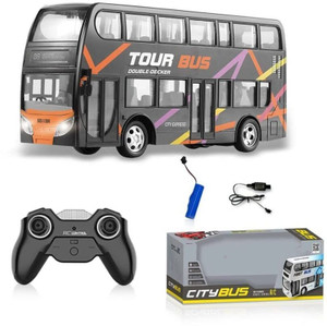 DROPANY Remote Control City Bus Double Decker Big Tour Bus Doors and ...