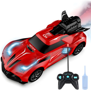 Toybot Remote Control Car with Mist Smoke Spray and Light Up RC Racing ...