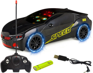 CADDLE & TOES Famous Car Remote Control 3D Car with LED Lights ...