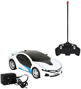 BMT Chargeable 3D Remote Control Lightning Famous Car (white ...