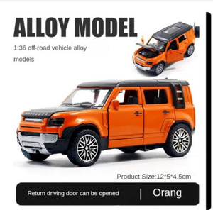 Storex Orange Land Rover Defender Metal Car Toy with Openable Doors ...