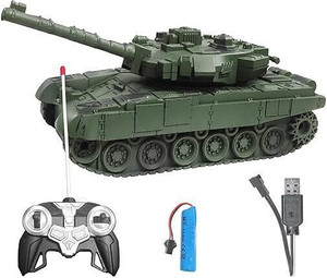 Velcon Remote Control Army Battle Tank 360 Rotating Turret with Light ...