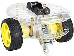 Craftjoo 2WD Mini Round Double-Deck Smart Robot Car Chassis DIY Kit ...