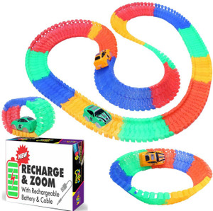 KIPA GAMING RECHARGEABLE 1 Magic Race Car with 220pcs Bend 11 Feet Long ...