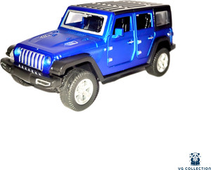 VG COLLECTION Metal 4*4 Blue Jeep Toy 1:32 Scale Die-Cast Model with ...