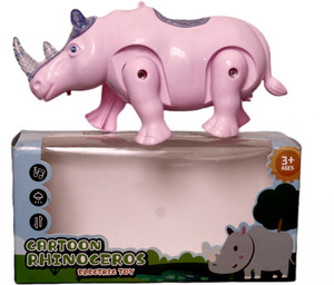 WOW toys Musical Walking Rhino Toy with Flashing Lights for Kids ...