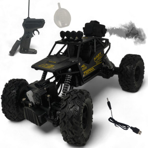 Aavkar creation Off Roading 4x4 Black Car For Kids With Mist Smoke And ...
